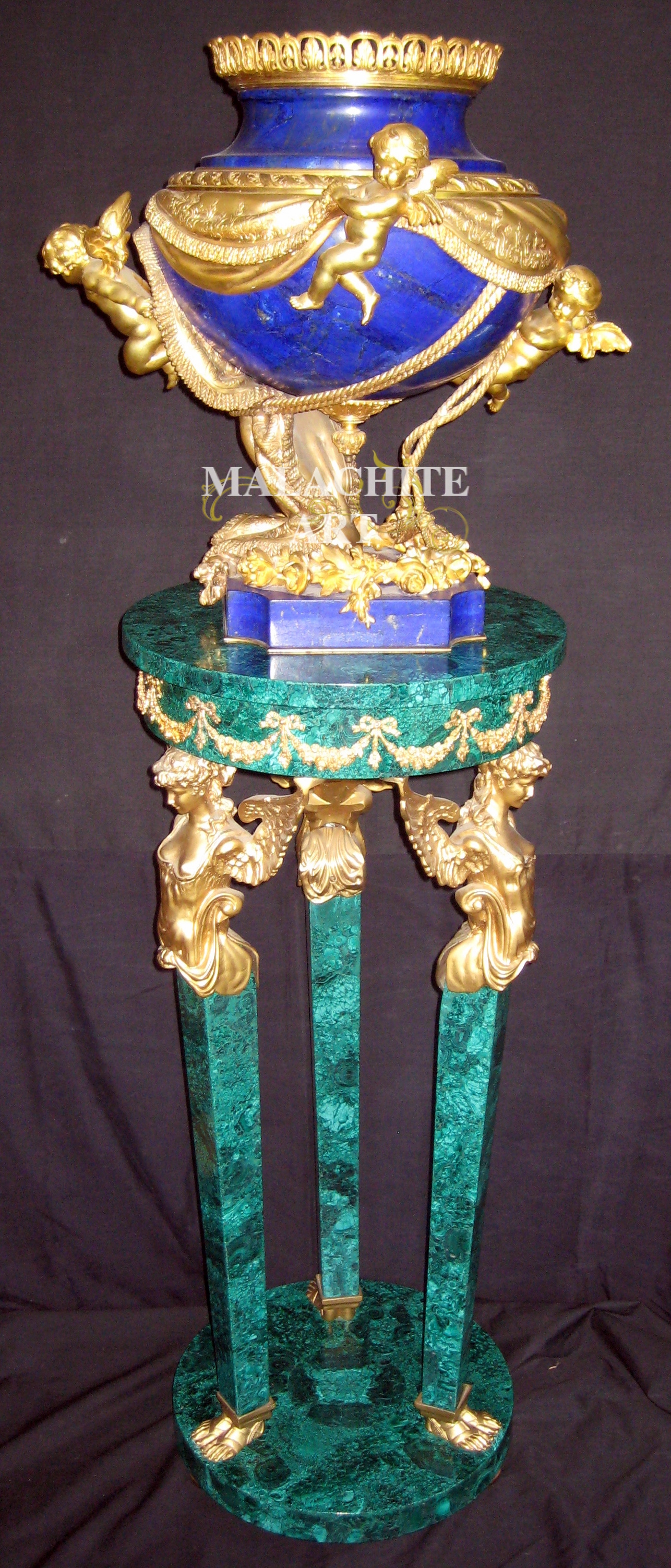 Empire Russian Malachite Pedestal – Malachite Art